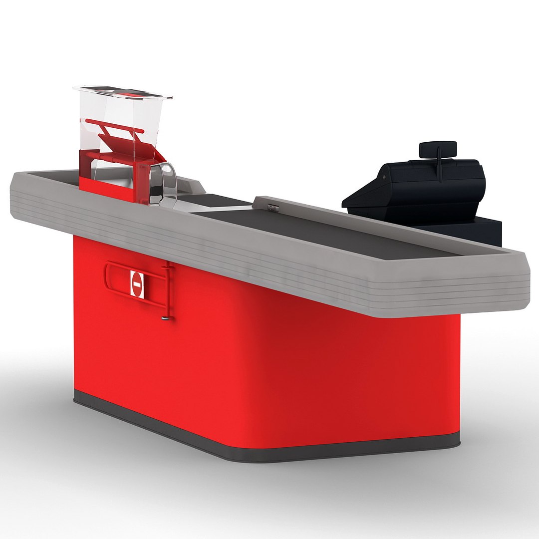 Cash Counter 4 3d Model