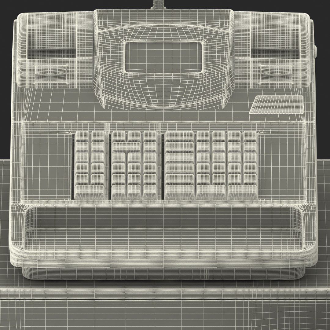 cash counter 4 3d model