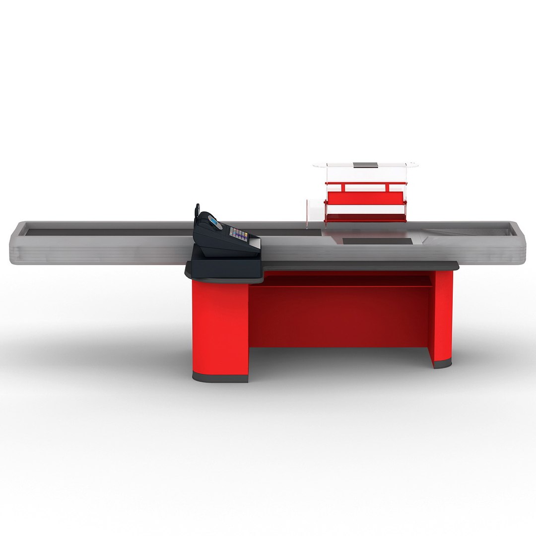 Cash Counter 4 3d Model