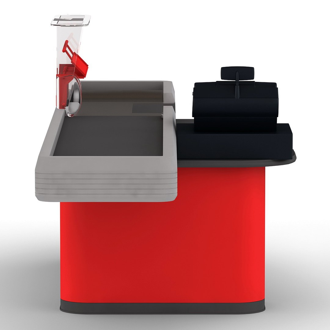 Cash Counter 4 3d Model