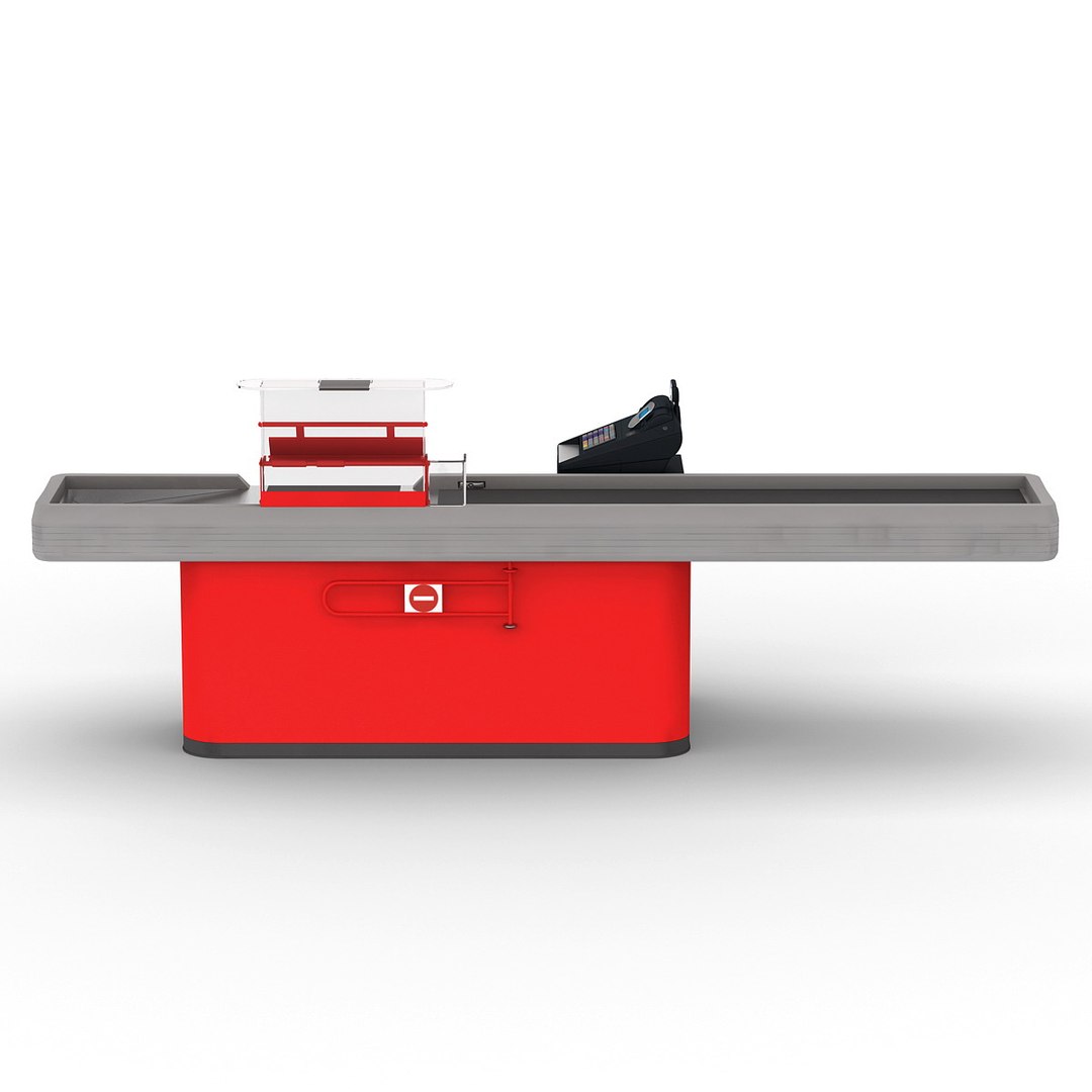 Cash Counter 4 3d Model