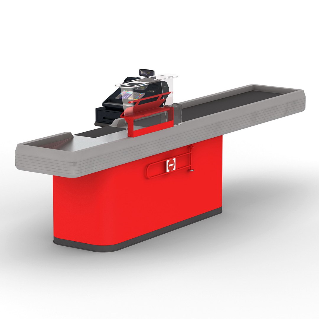 Cash Counter 4 3d Model