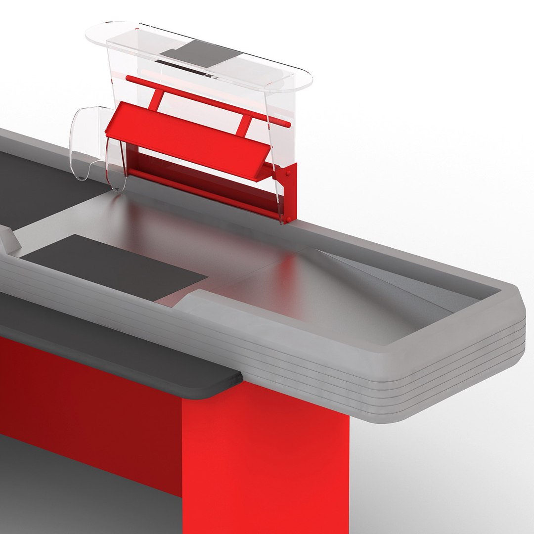 Cash Counter 4 3d Model