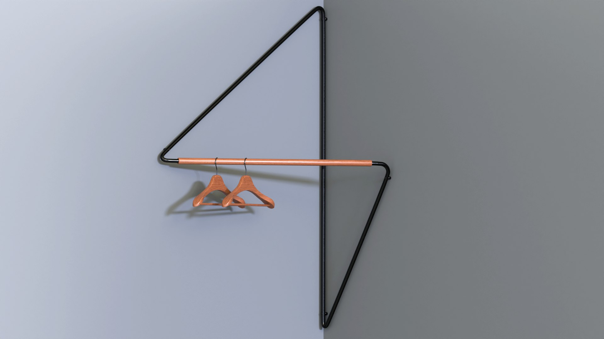 3D Corner Clothes Hanger 3D Model - TurboSquid 2293100