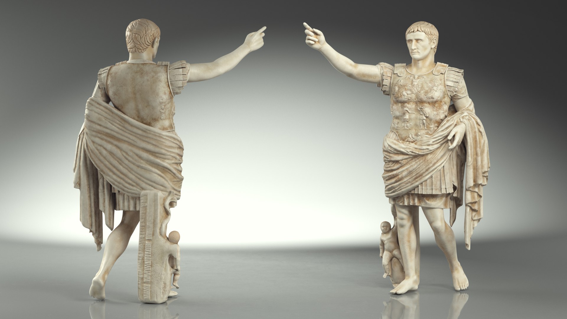 Caesar Augustus of Prima Porta Roman Statue 3D model - TurboSquid 2087413