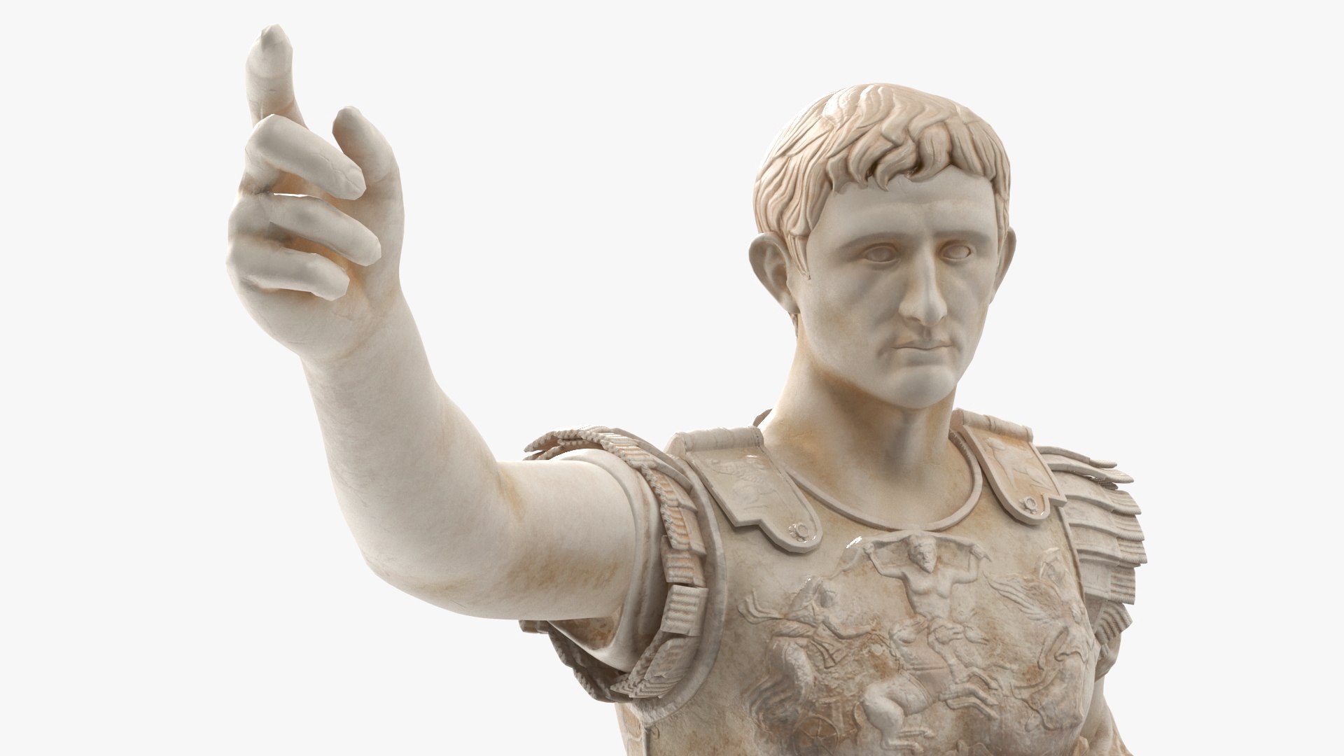 Caesar Augustus of Prima Porta Roman Statue 3D model - TurboSquid 2087413