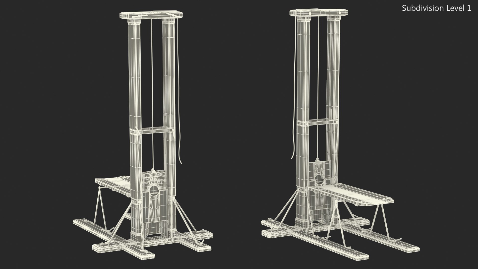Vintage French Revolution Guillotine 3D Model - TurboSquid 1651281