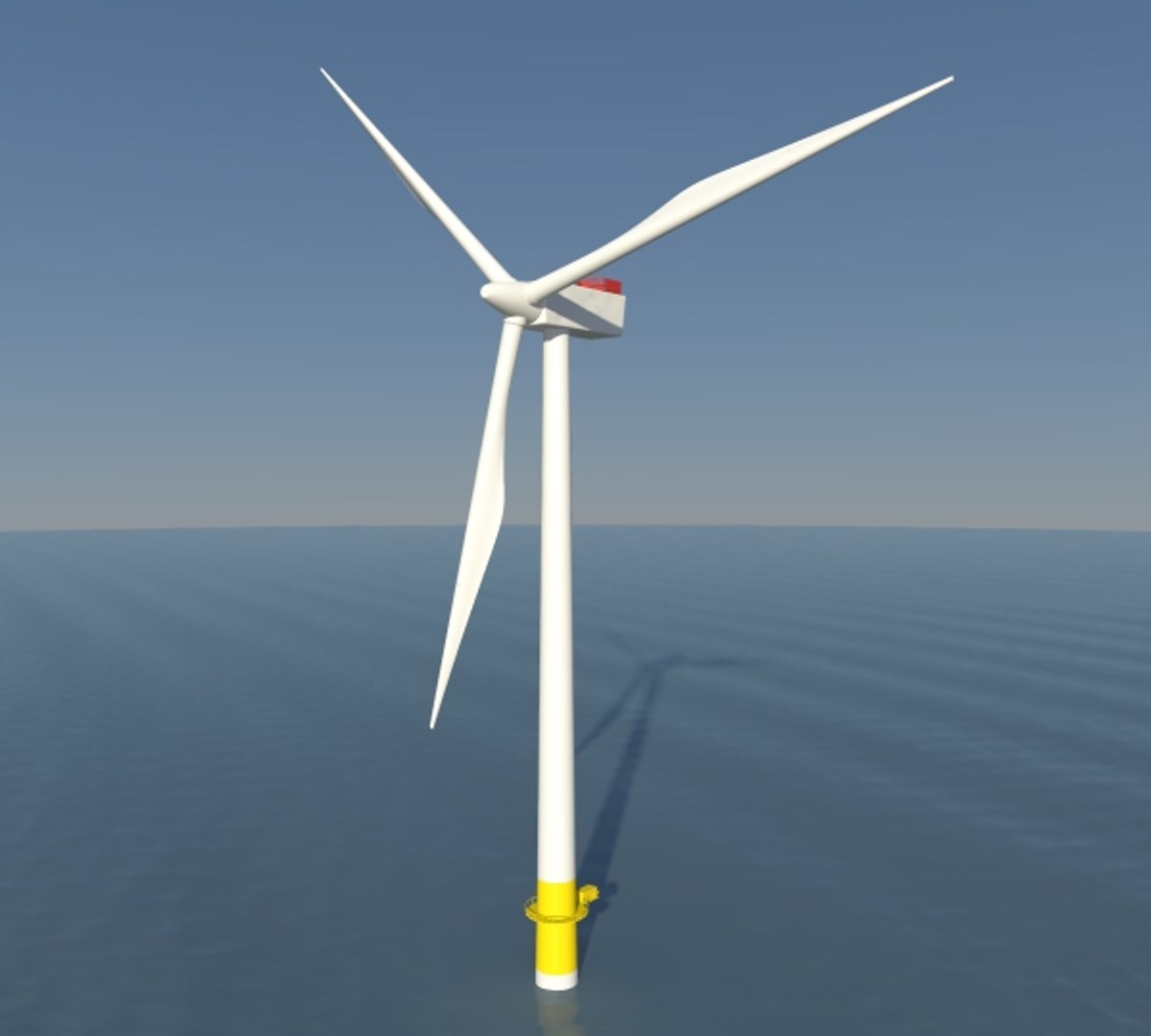 3d Model Offshore Windfarm Turbine Wind
