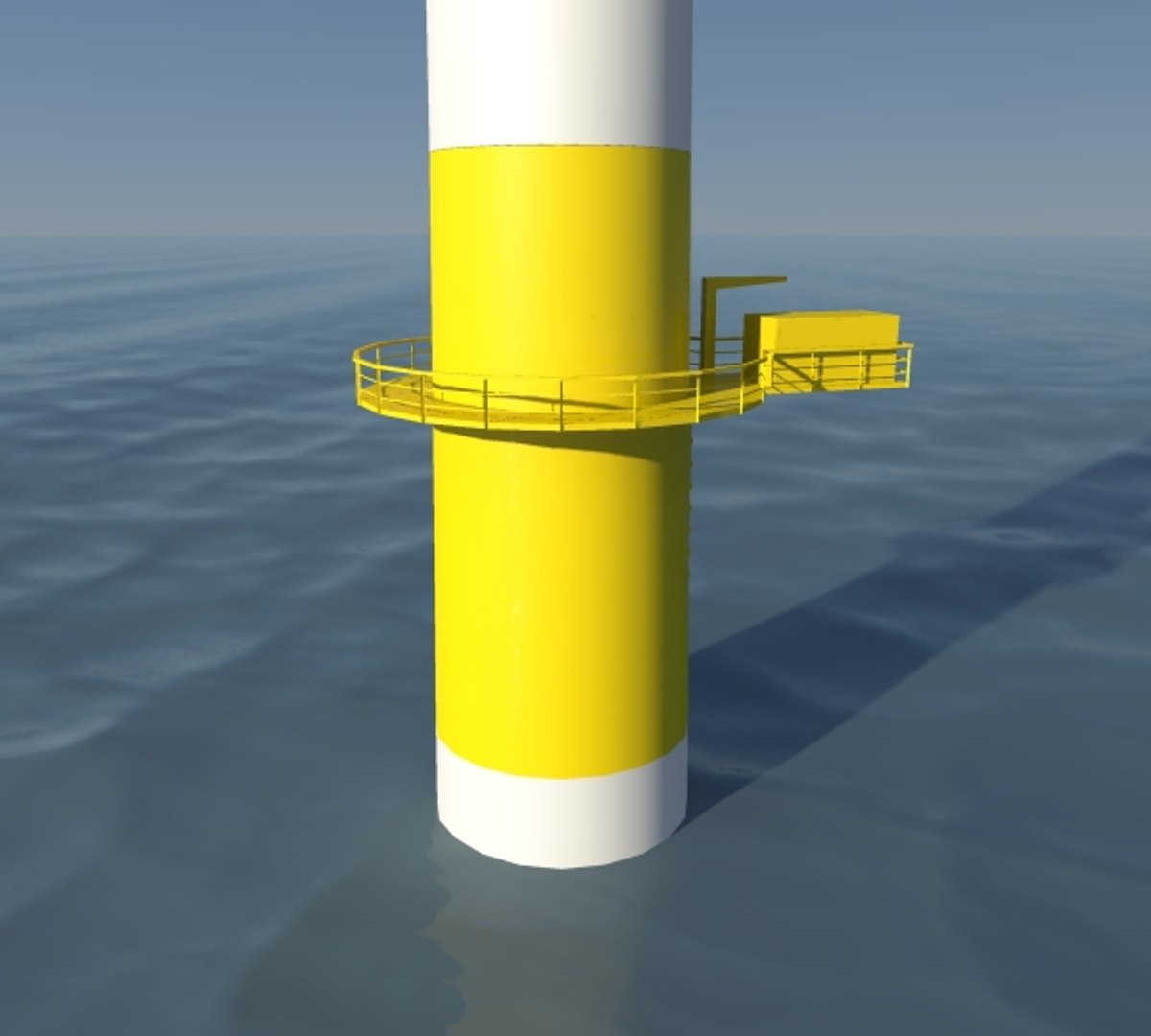 3d Model Offshore Windfarm Turbine Wind