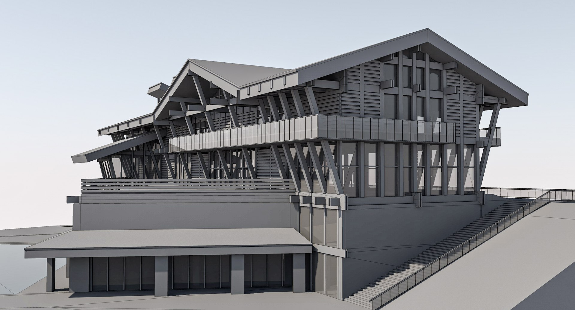 3D Library Building Model - TurboSquid 1787378