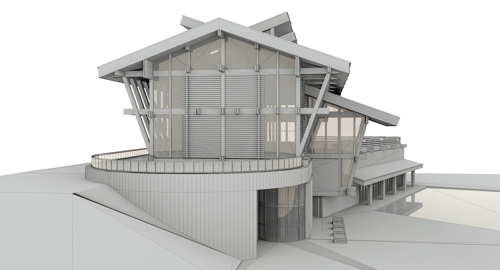 3D Library Building Model - TurboSquid 1787378