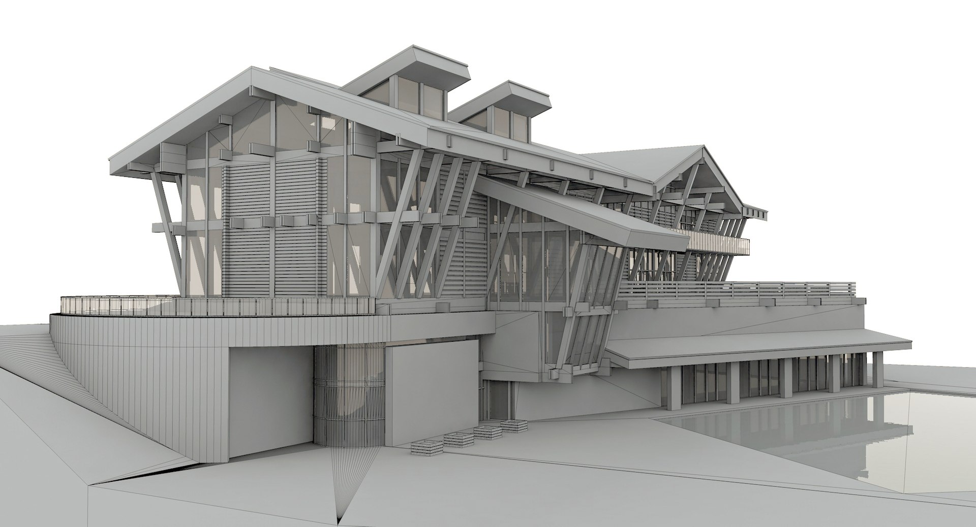 3D Library Building Model - TurboSquid 1787378