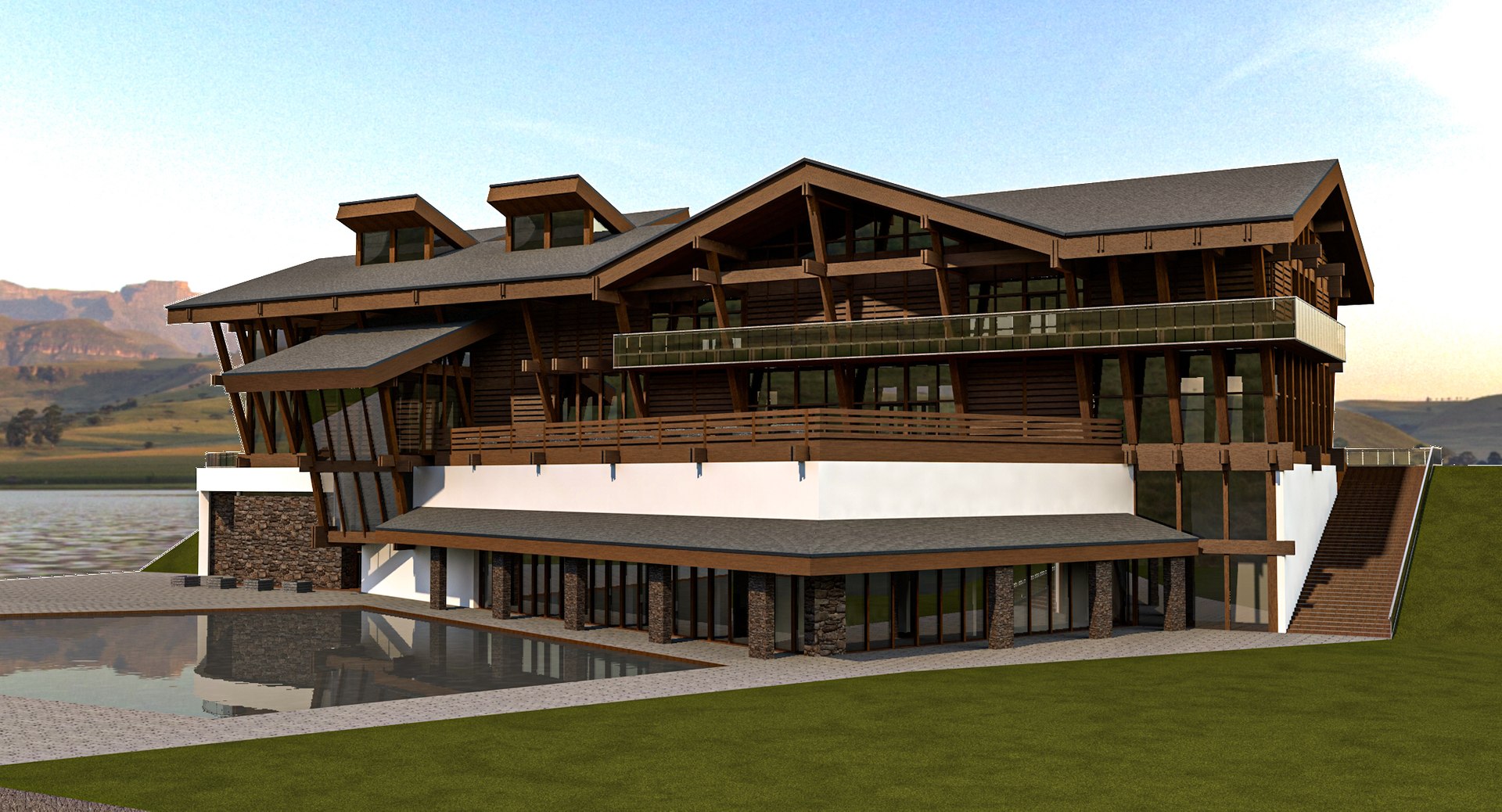 3D Library Building Model - TurboSquid 1787378