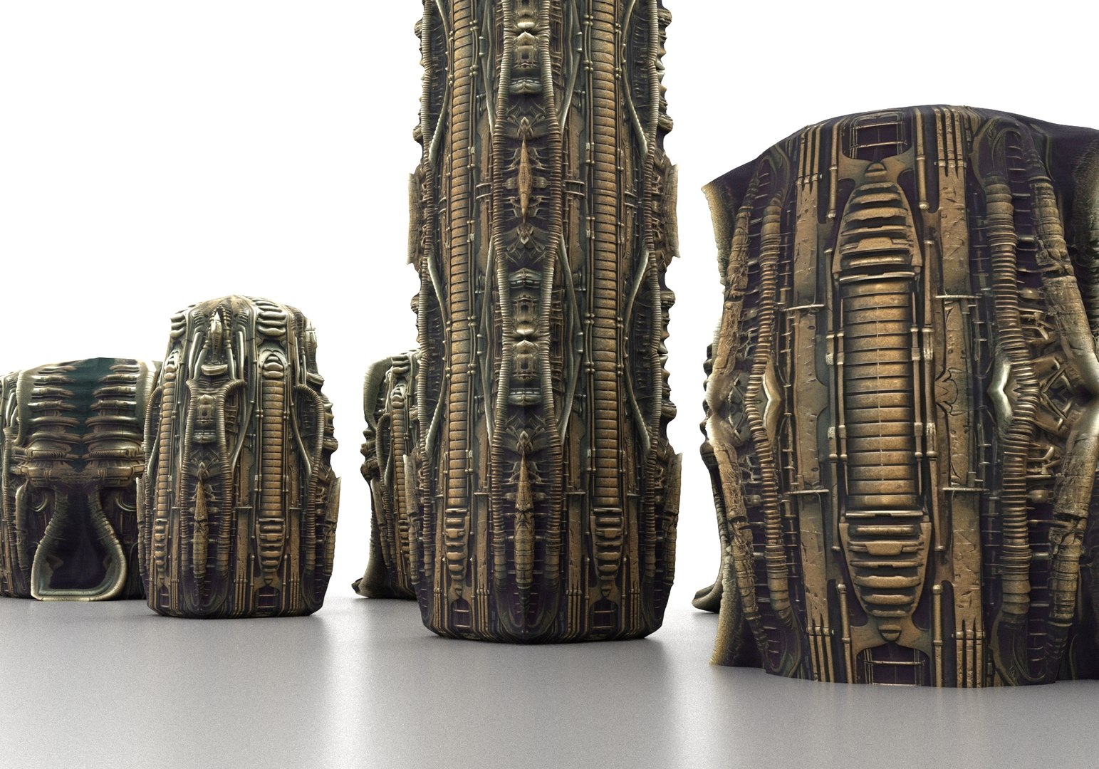 3D Model Alien Architecture Sci Fi Pack 20 - TurboSquid 2063838