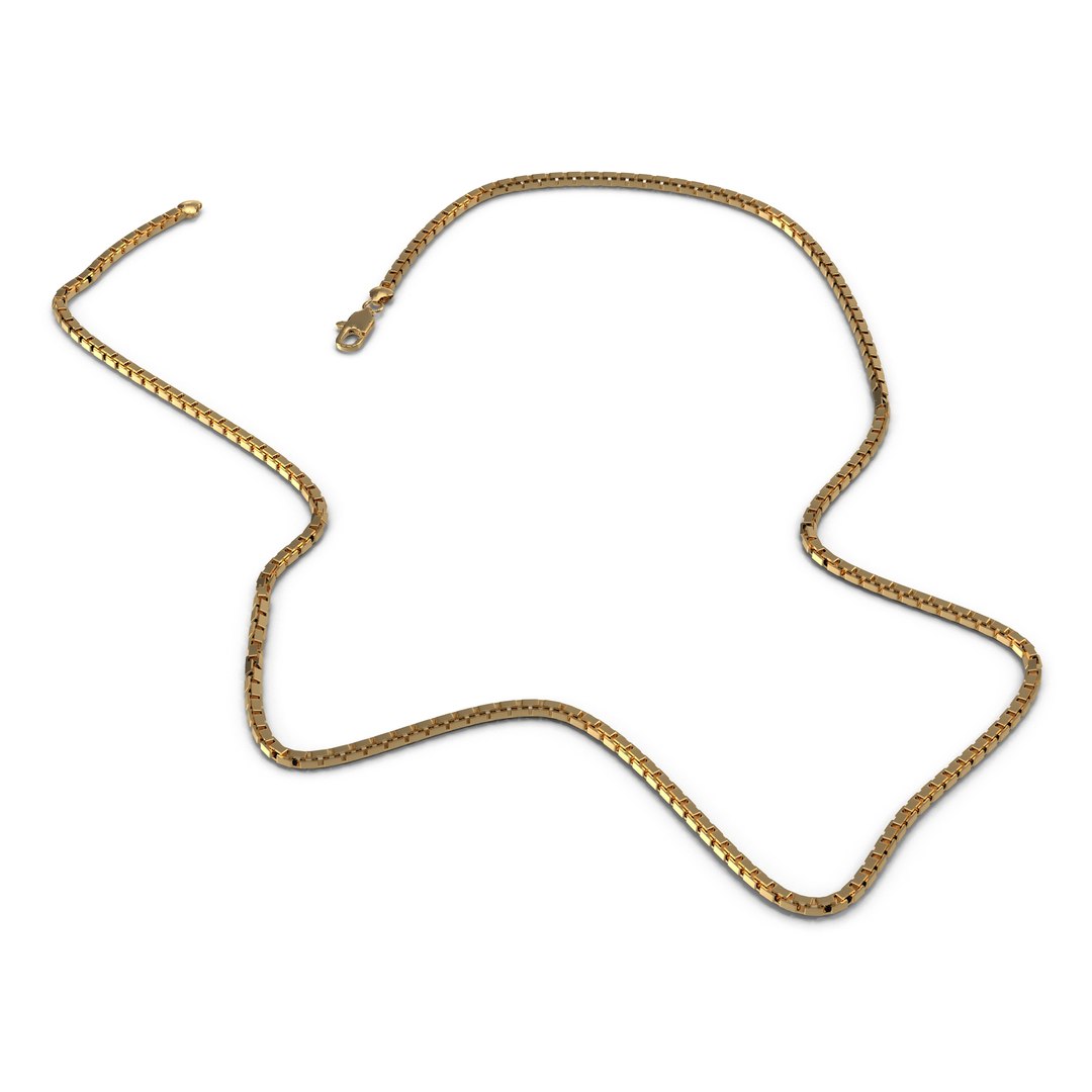 c4d rigged gold chain