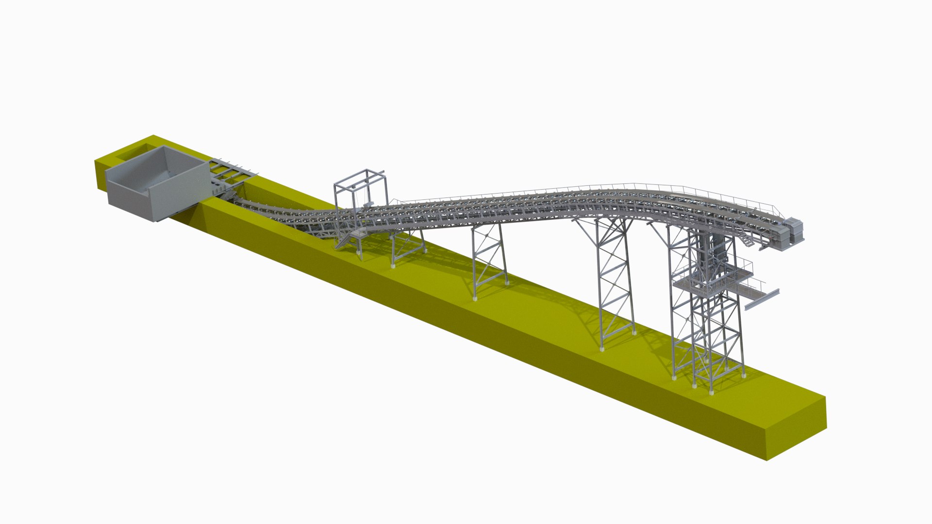 Plant Fuel Handling Conveyor Belt Model - TurboSquid 1525872