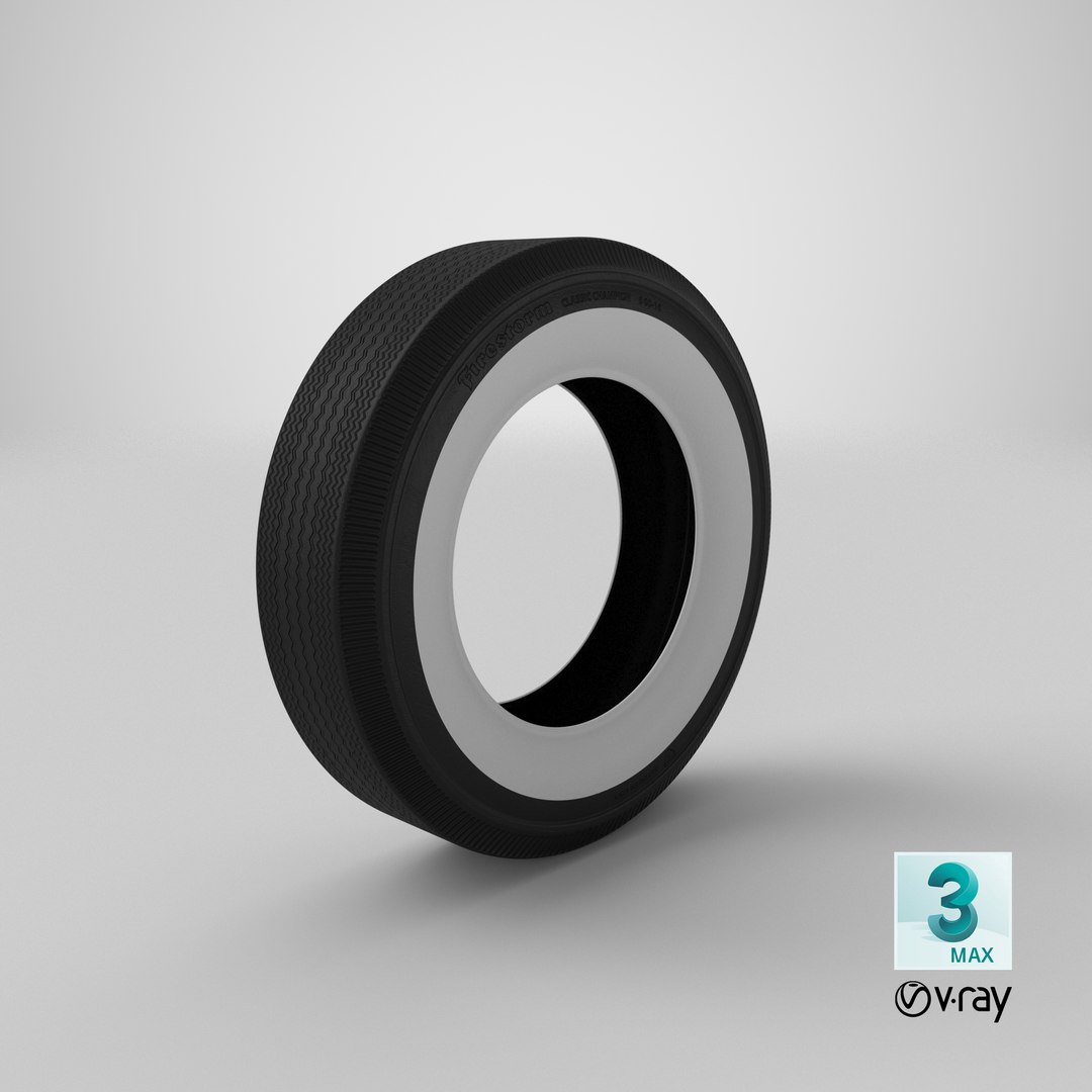 3D Retro Car Tire V1 - TurboSquid 2027519