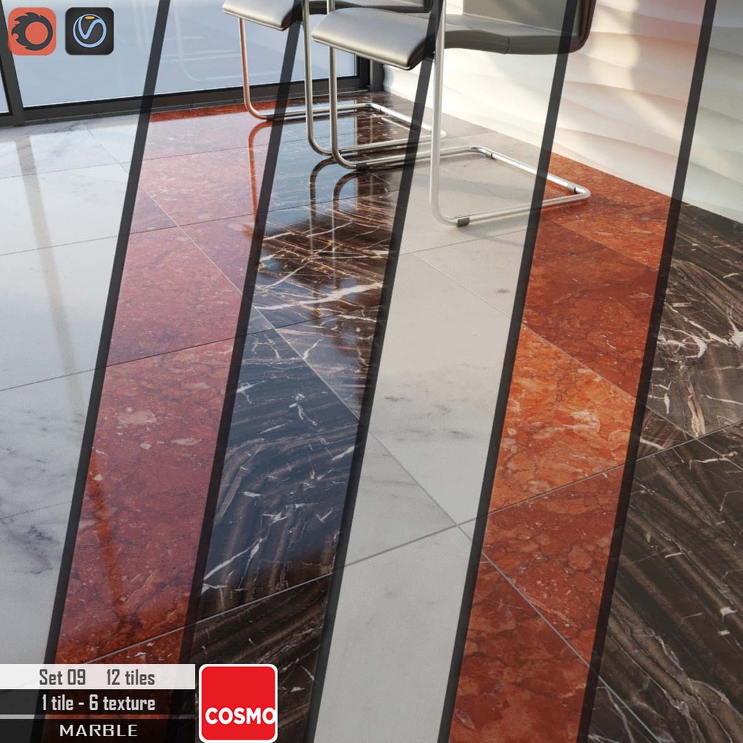 Tile Cosmo Stone Set 3D - TurboSquid 1265349