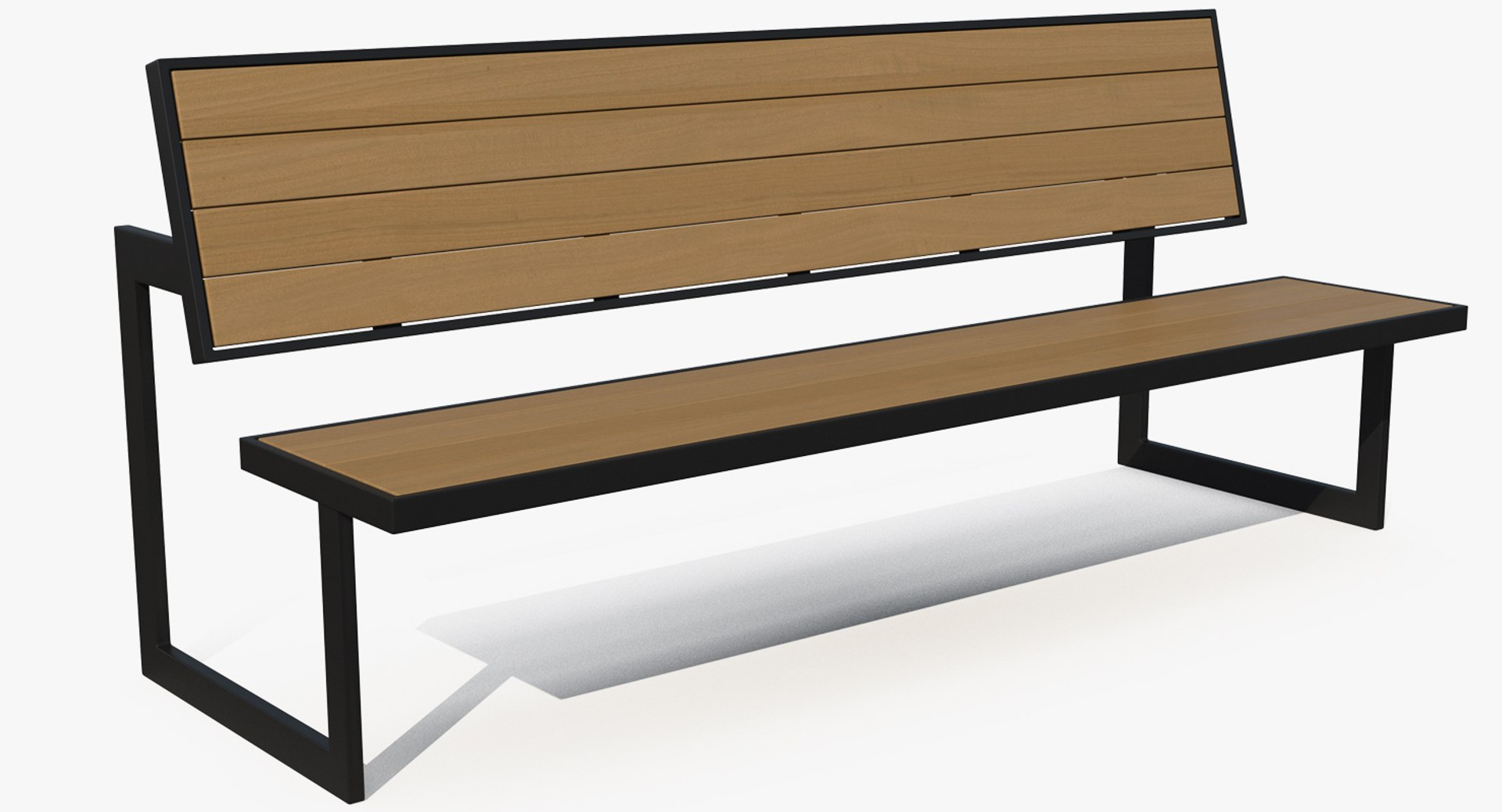 Street bench 3D model - TurboSquid 1300148