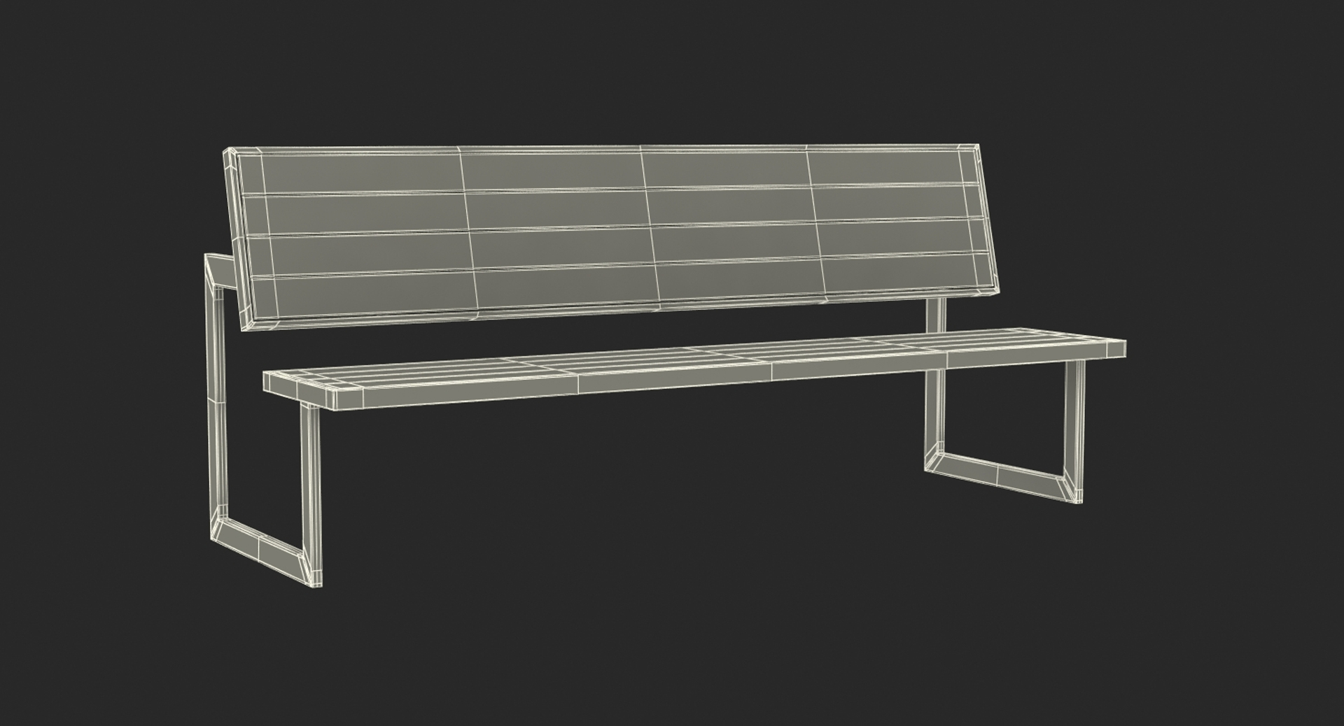 Street bench 3D model - TurboSquid 1300148