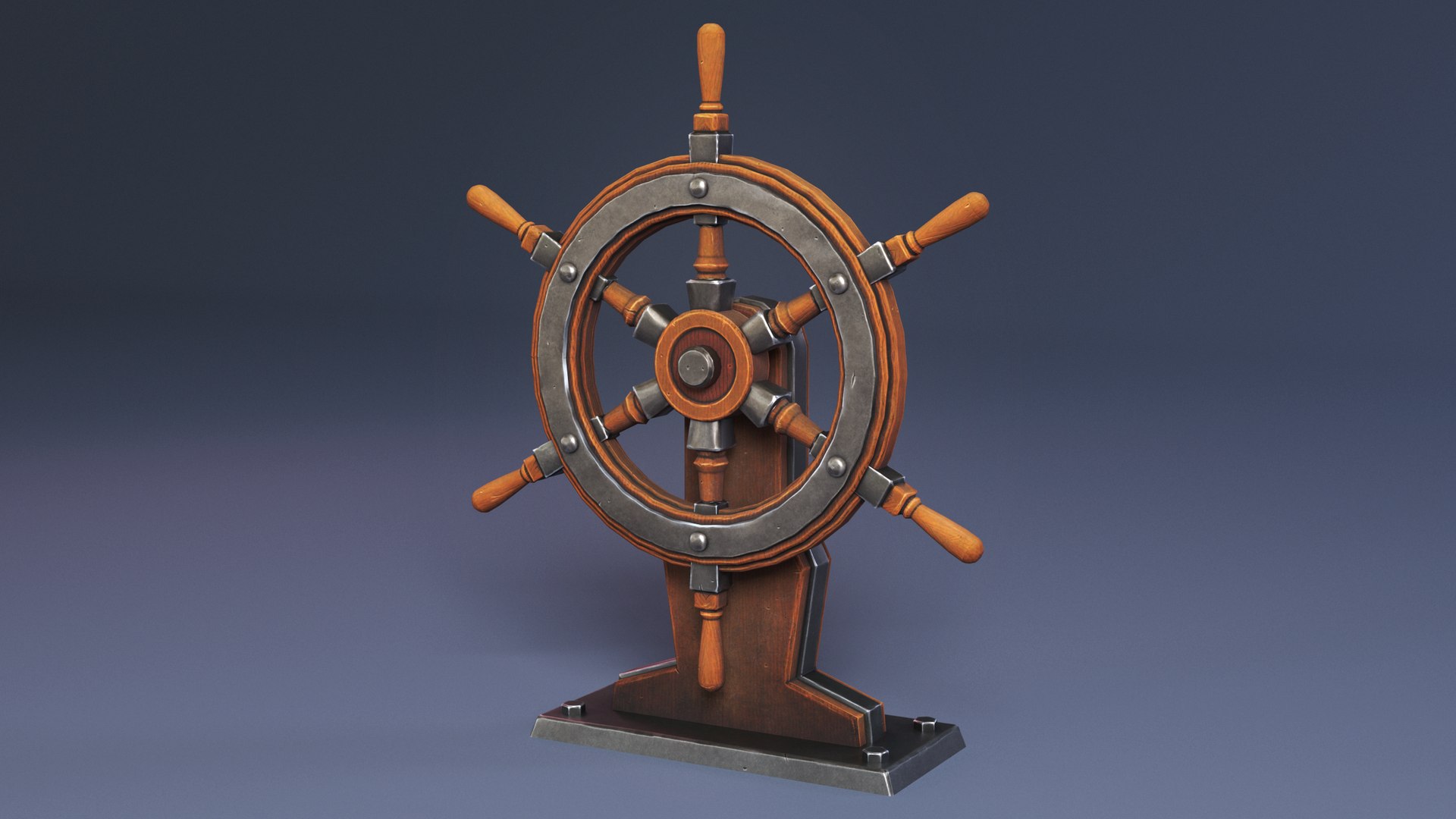 Stylized Ship Wheel 3D Model - TurboSquid 2188428