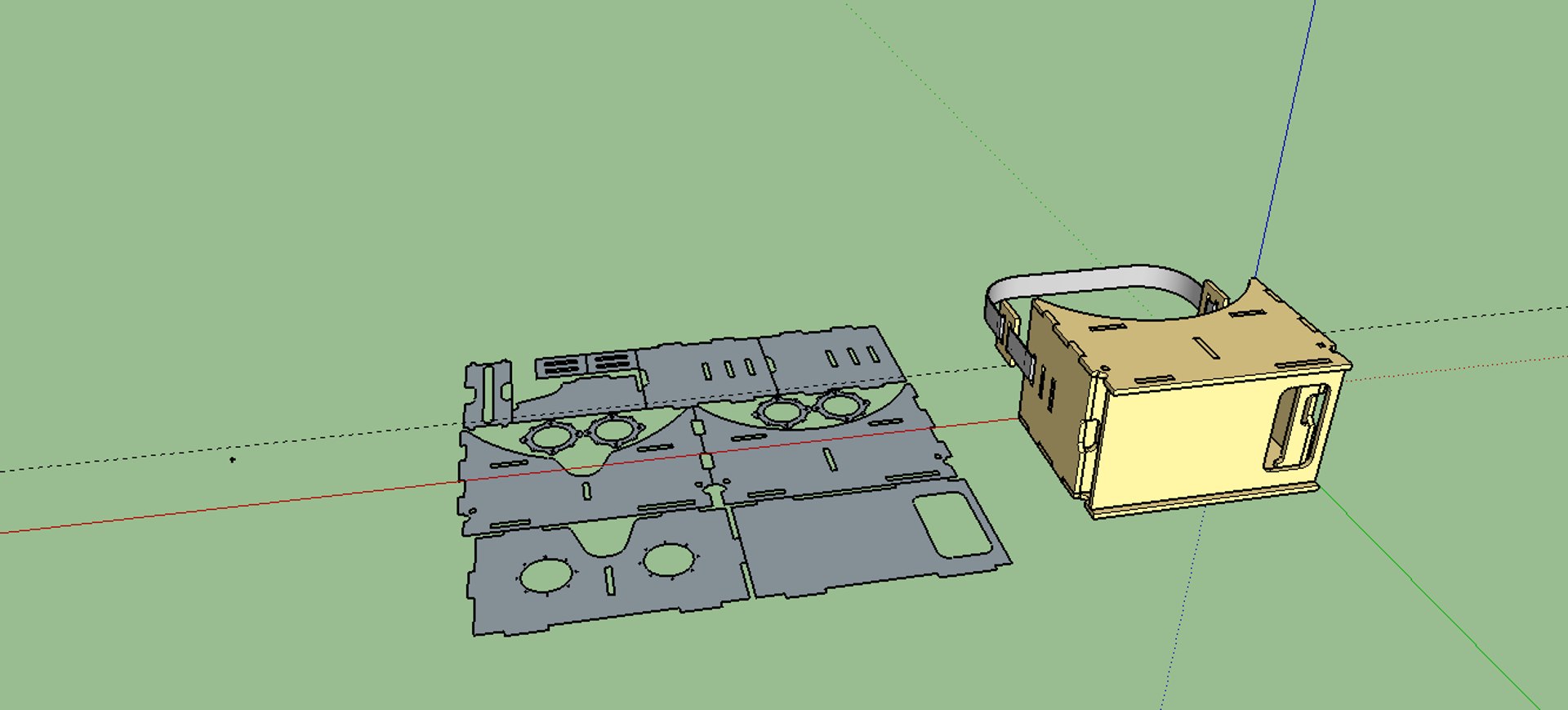 3d Cardboard Virtual Reality Model