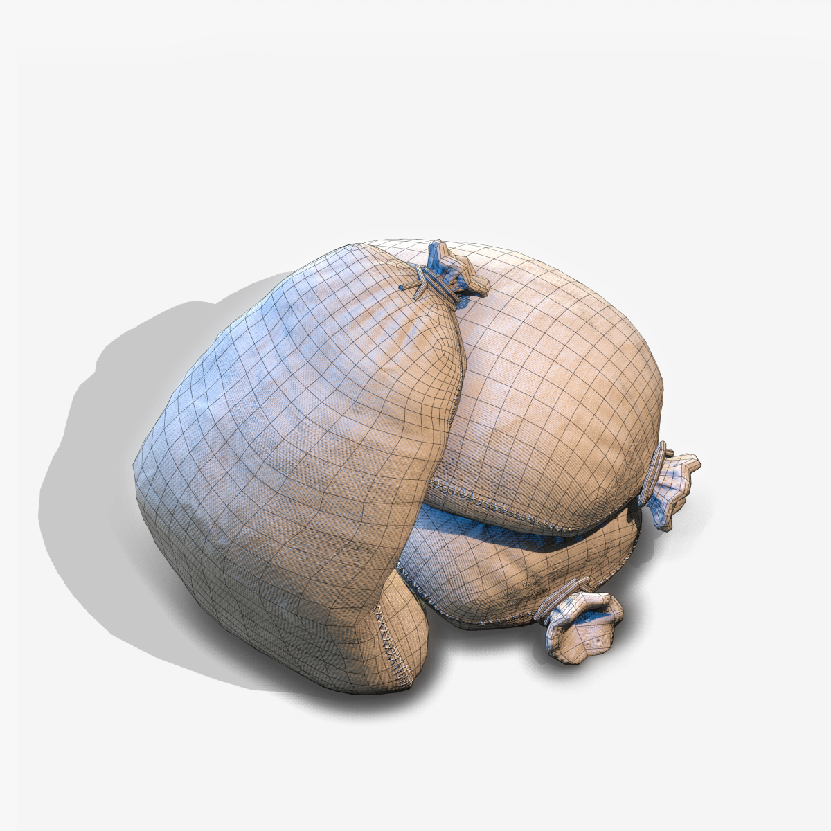 3d model fabric sack