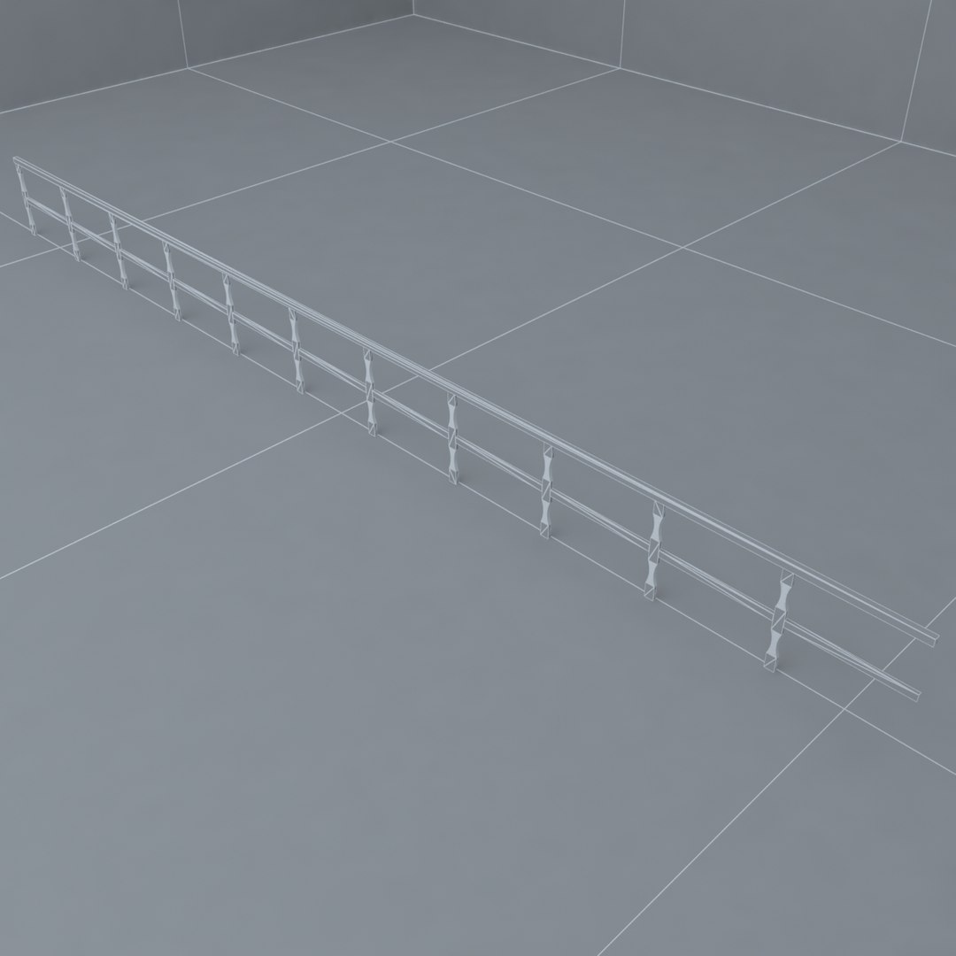 fence railing 3d max