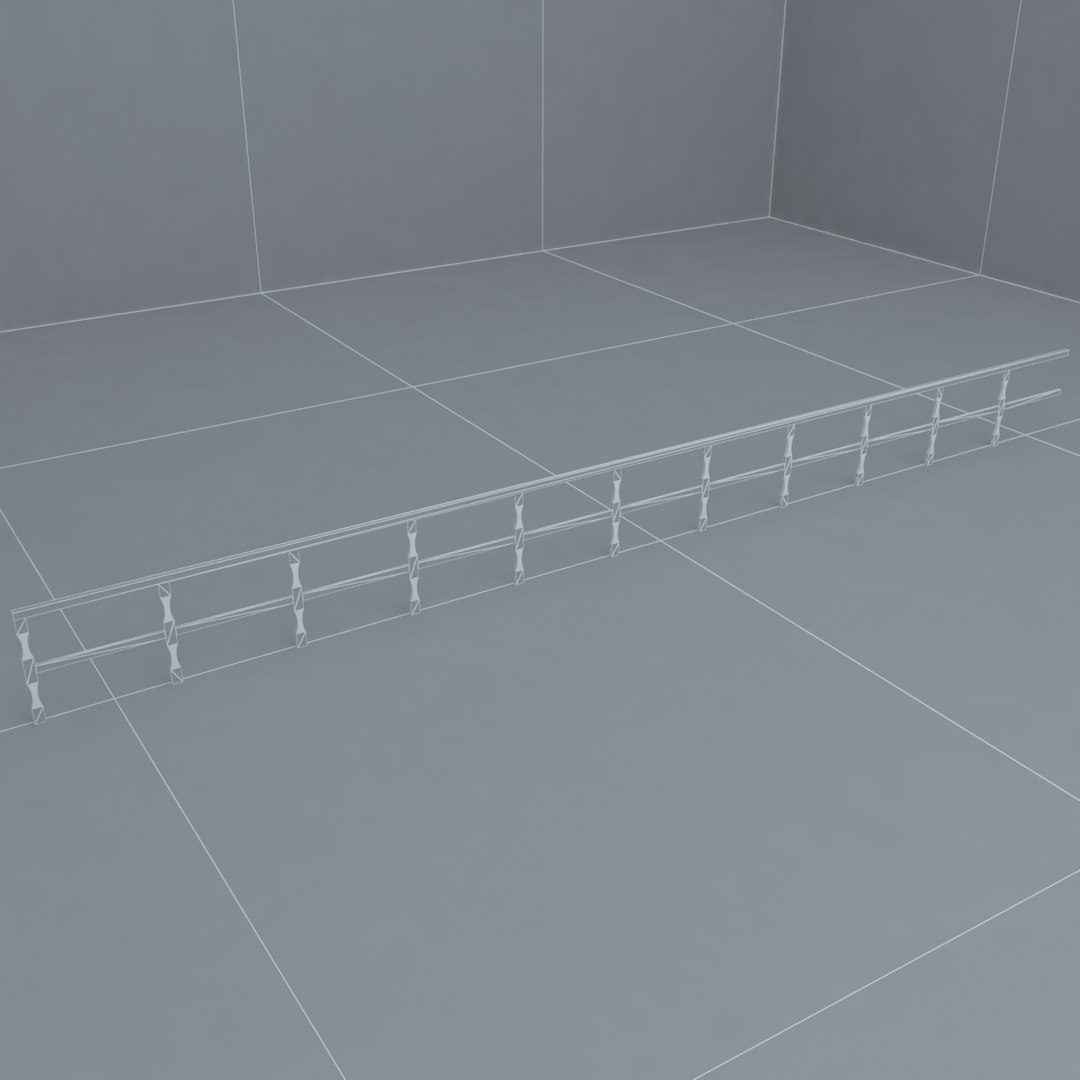 fence railing 3d max