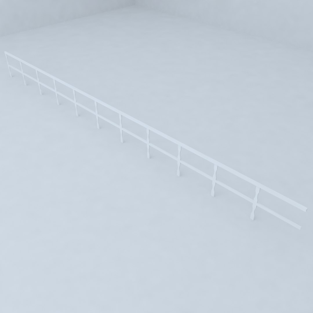 fence railing 3d max
