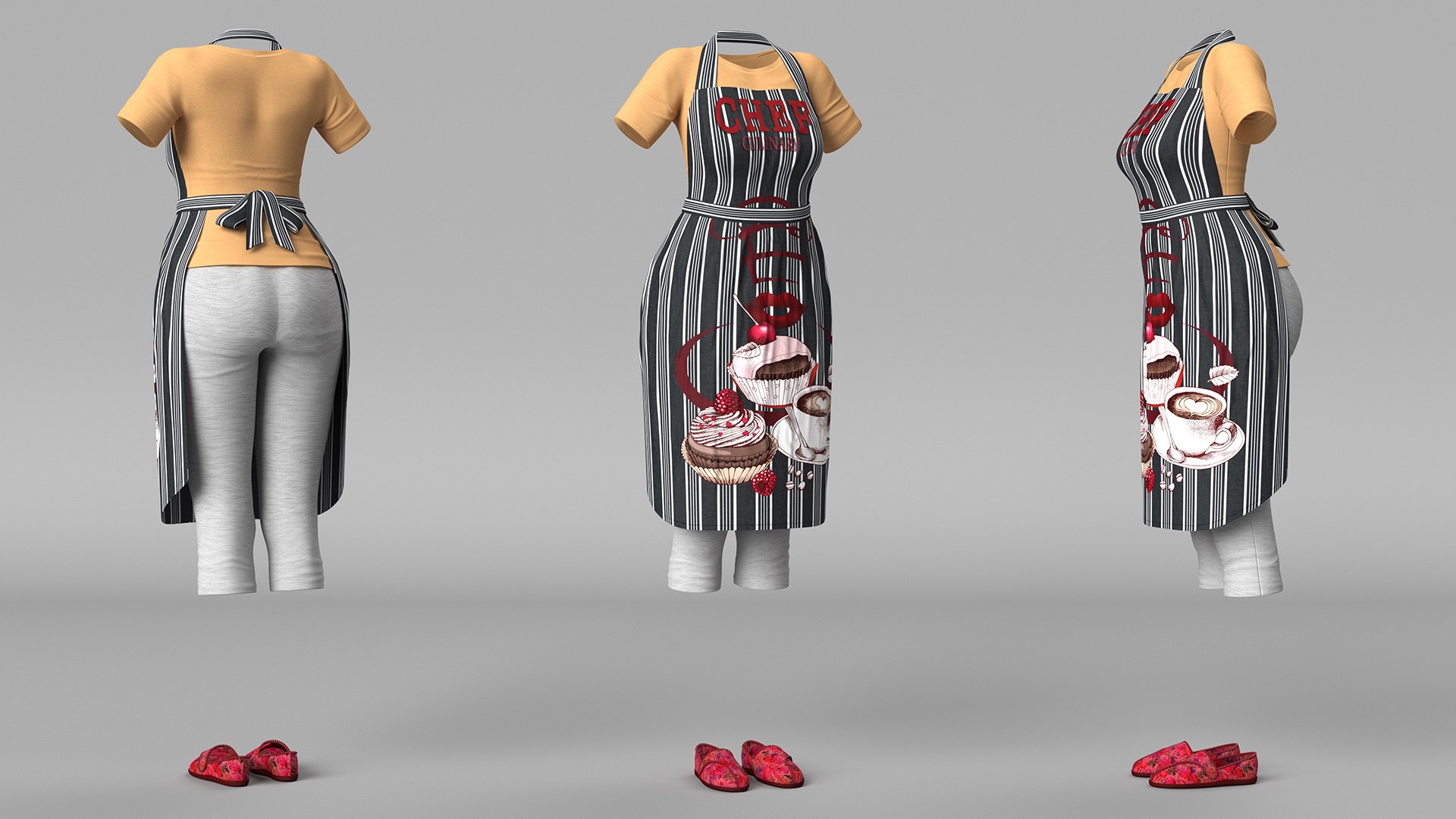 Clothes Set Kitchen Style For Women 3D - TurboSquid 1997484
