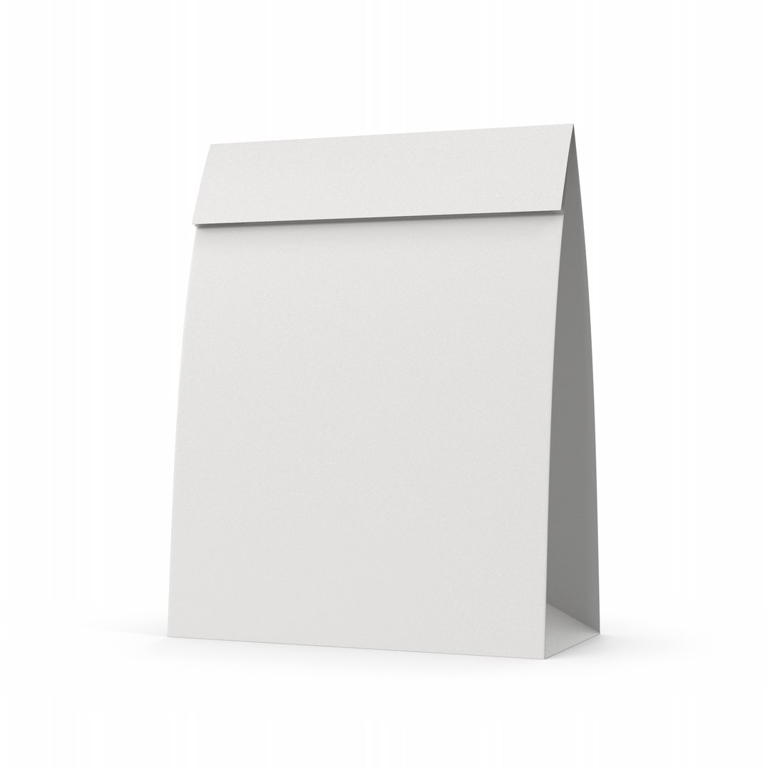 3D White Package Bag Model - TurboSquid 2351903