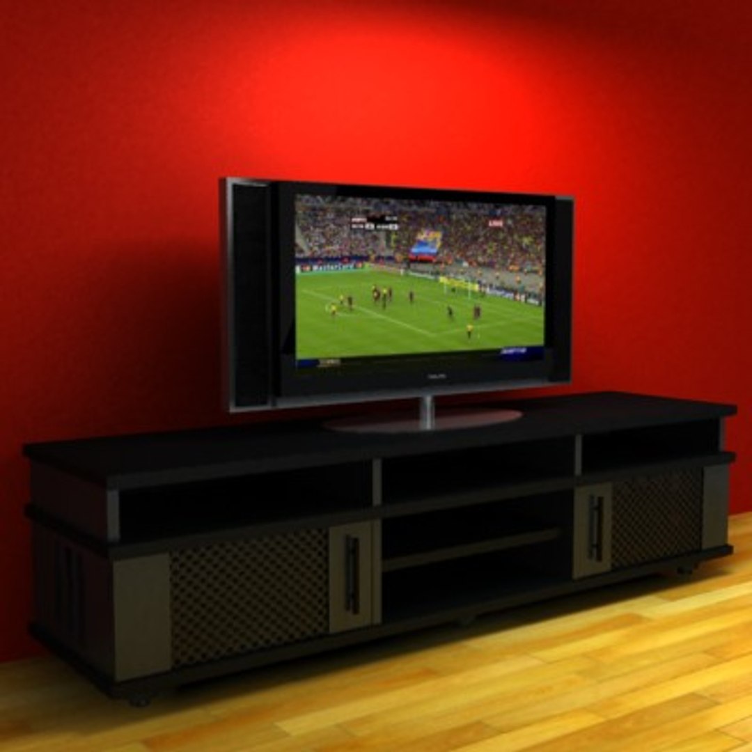 3d model shelf lcd tv