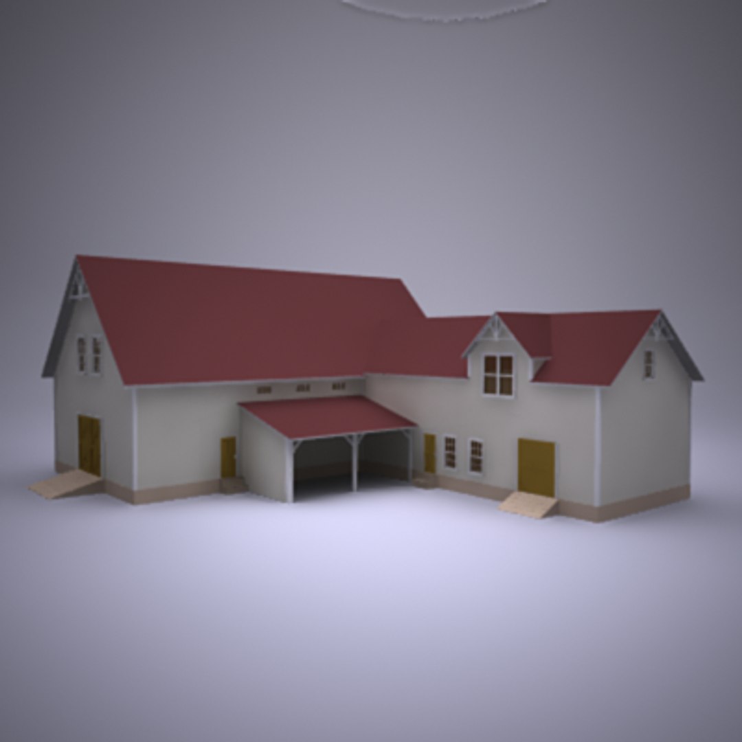 3d model of house 1 storey 03