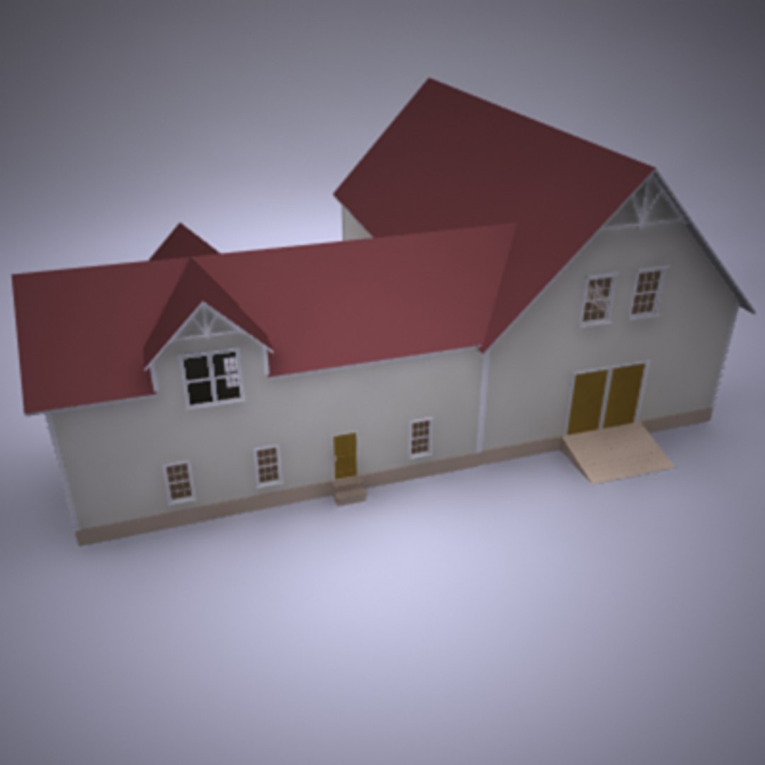 3d model of house 1 storey 03