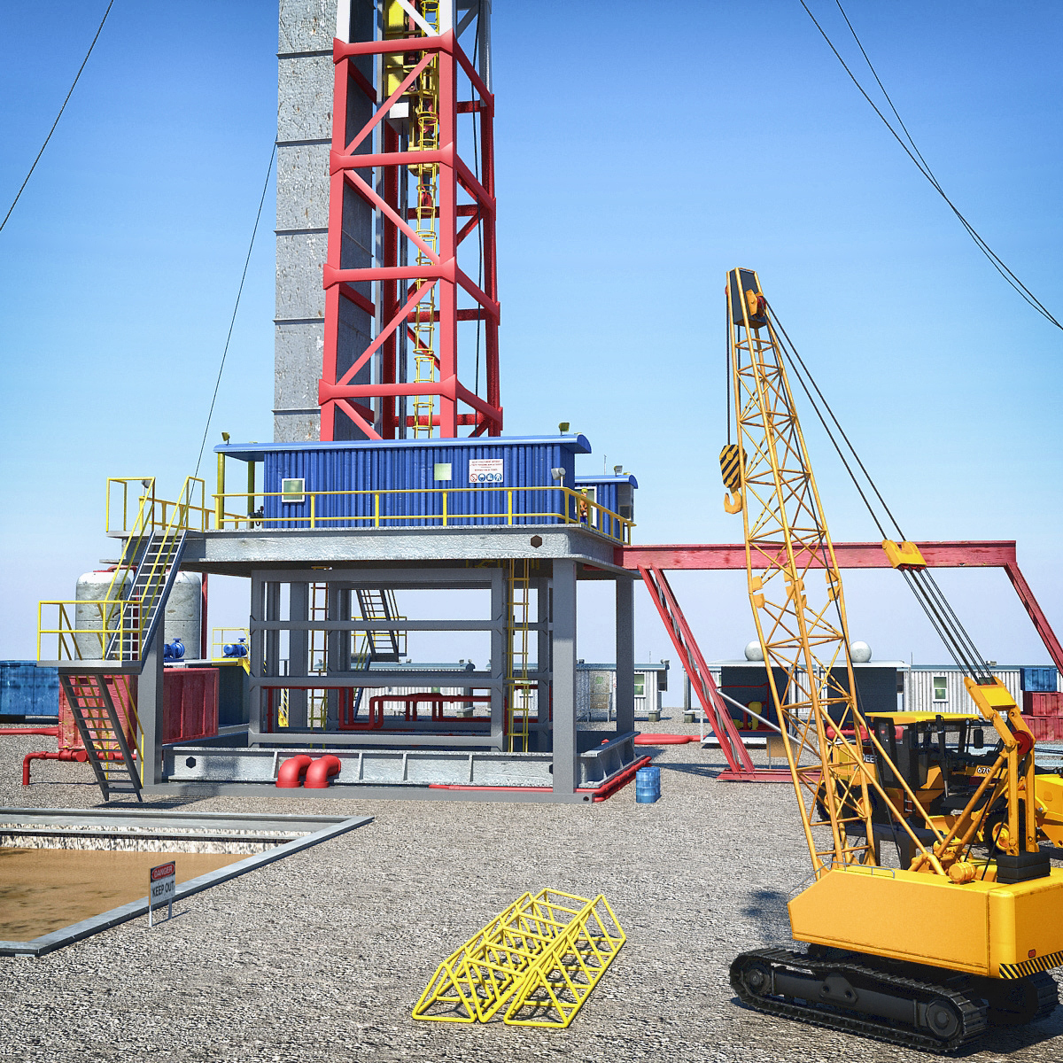 drilling rig 3d model