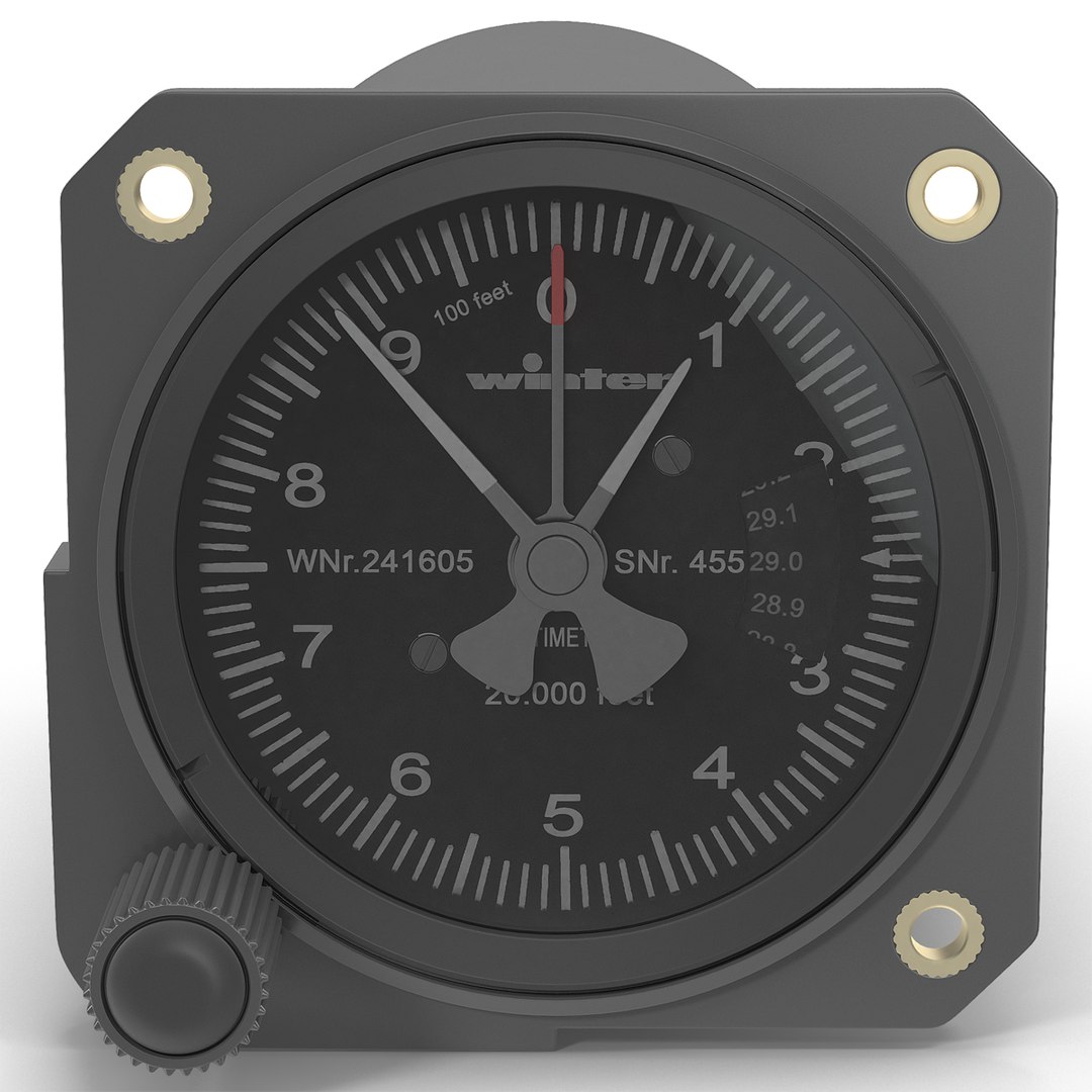 3ds Max Altimeter Modeled Realistic