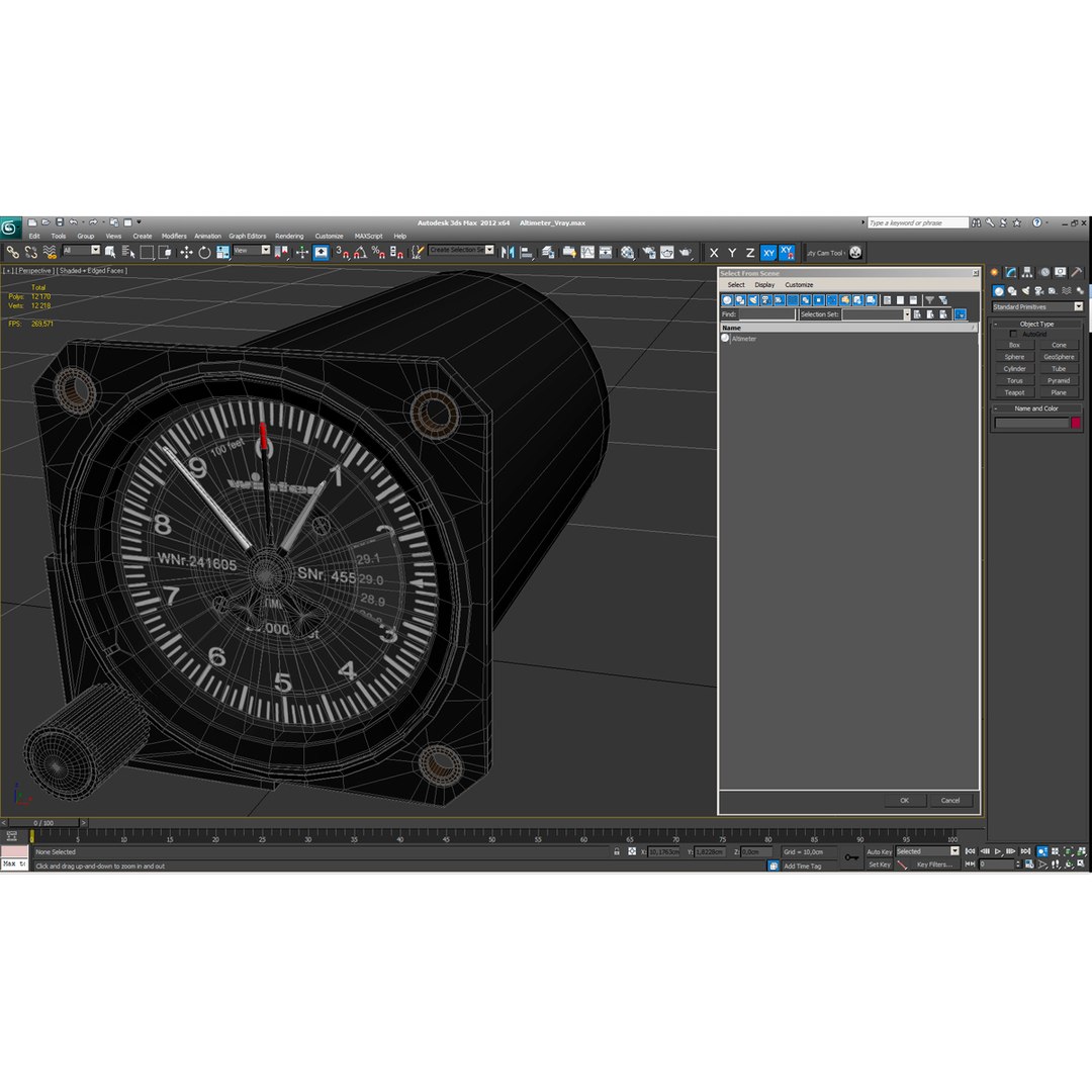 3ds Max Altimeter Modeled Realistic
