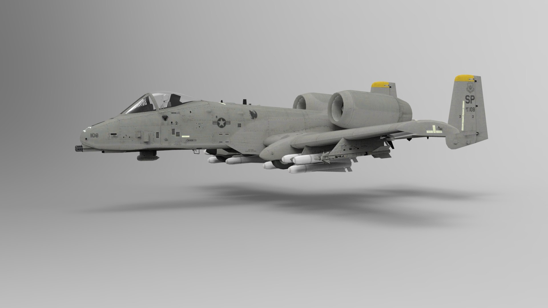 A-10A Thunderbolt II 3D Model - TurboSquid 1900587