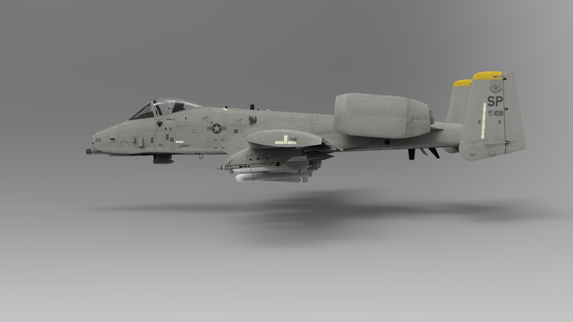 A-10A Thunderbolt II 3D Model - TurboSquid 1900587