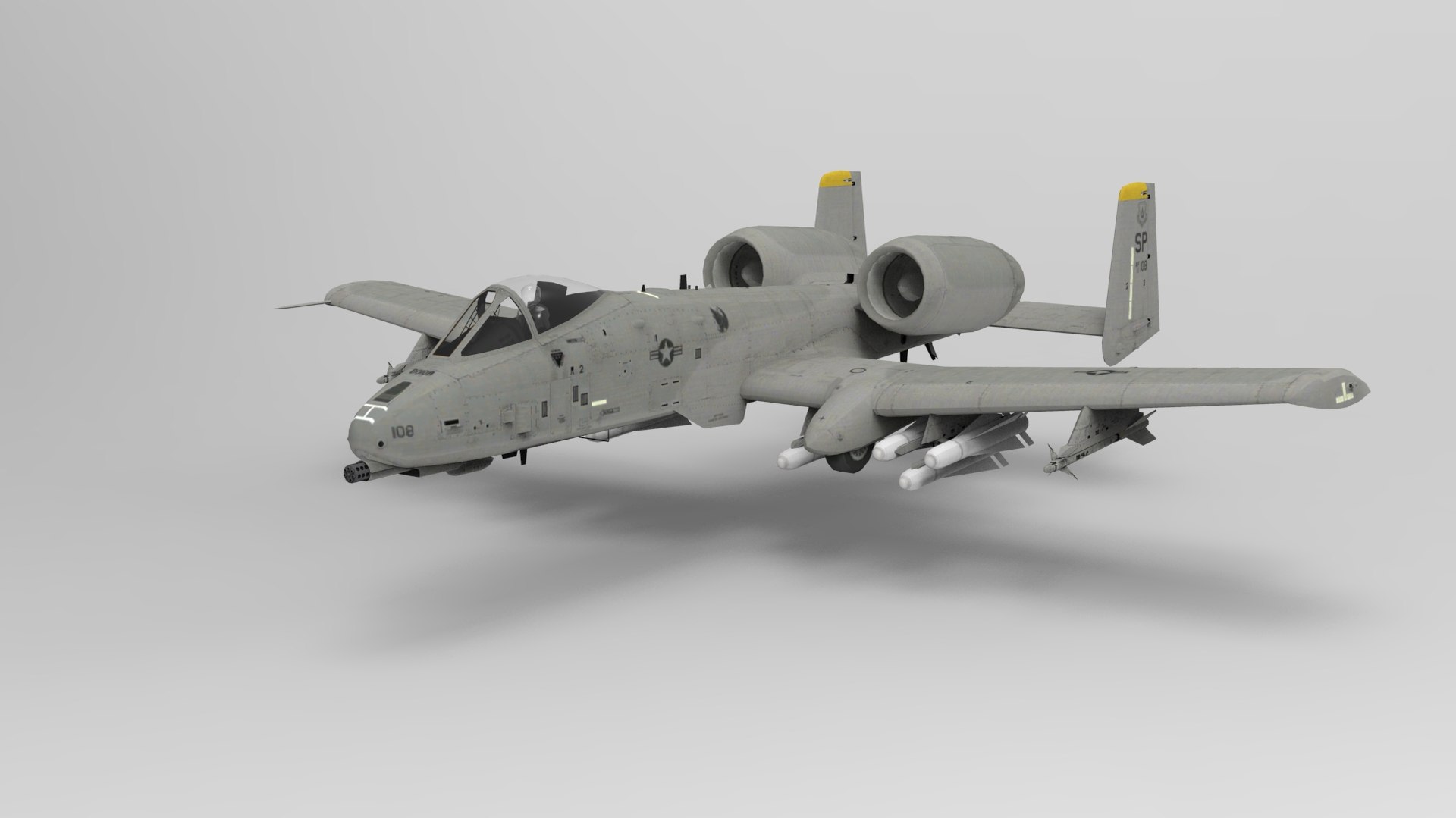 A-10A Thunderbolt II 3D Model - TurboSquid 1900587