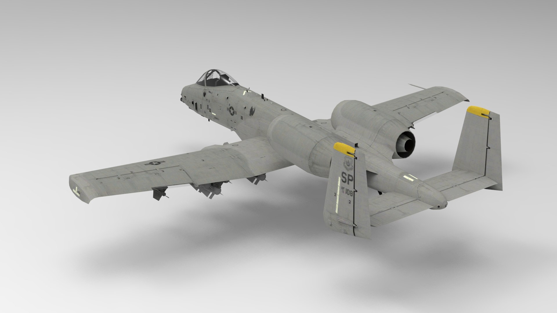 A-10A Thunderbolt II 3D Model - TurboSquid 1900587