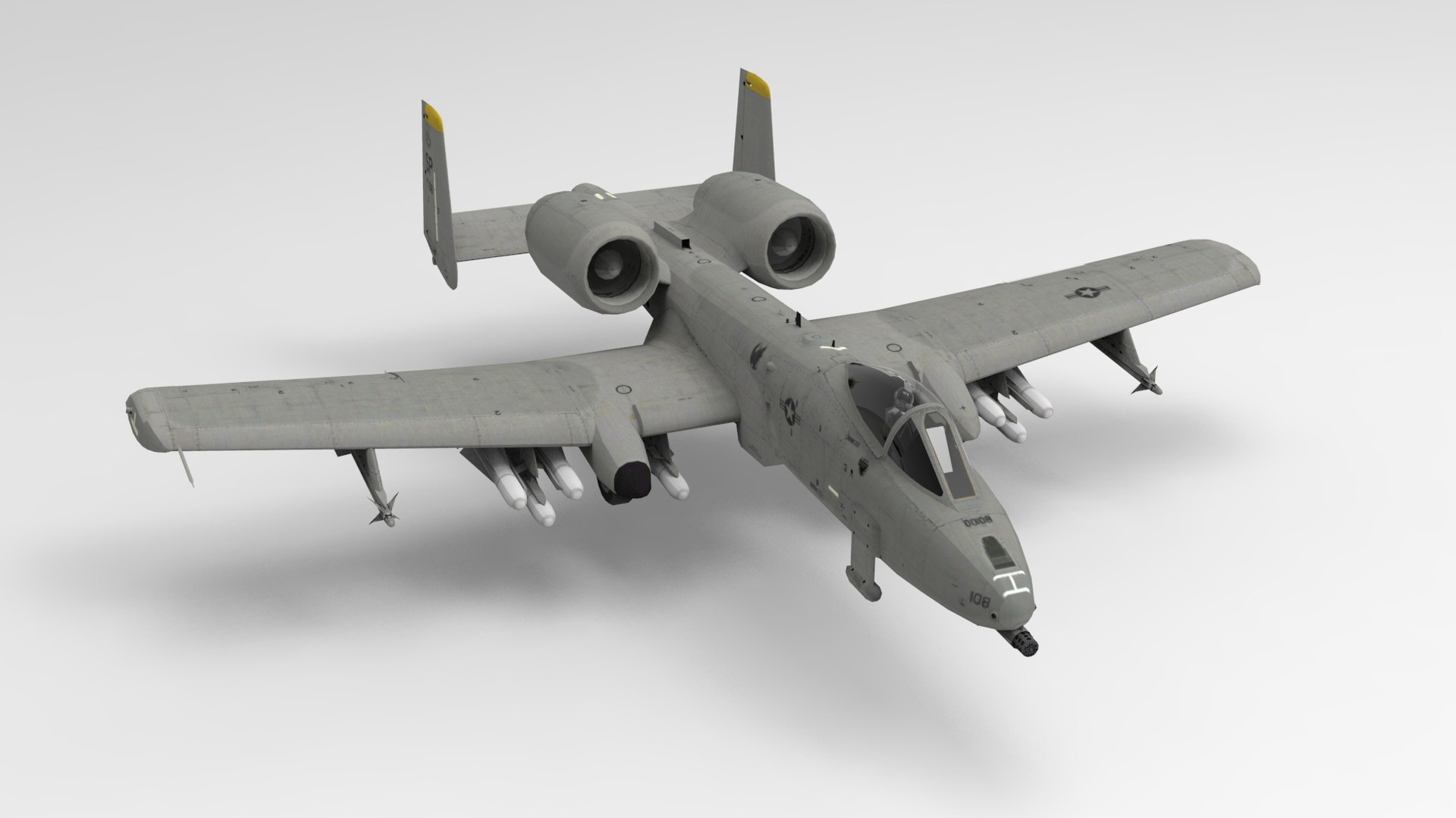 A-10A Thunderbolt II 3D Model - TurboSquid 1900587