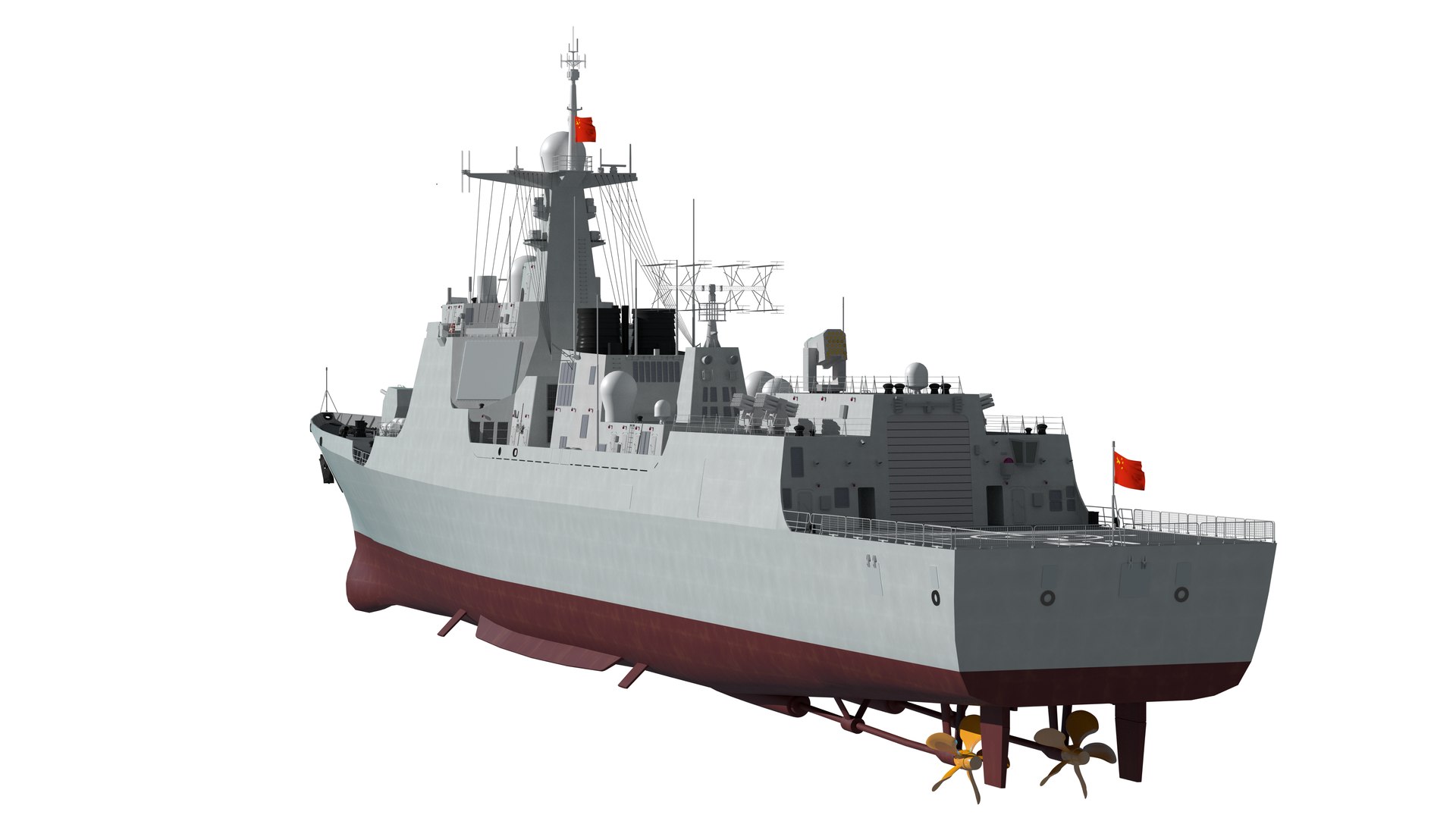 3D Type 052D Guided-missile Destroyer 164 Guilin Chinese Navy - TurboSquid 2446909