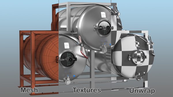Stainless steel tanks 3D model - TurboSquid 1620847