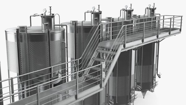 Stainless steel tanks 3D model - TurboSquid 1620847