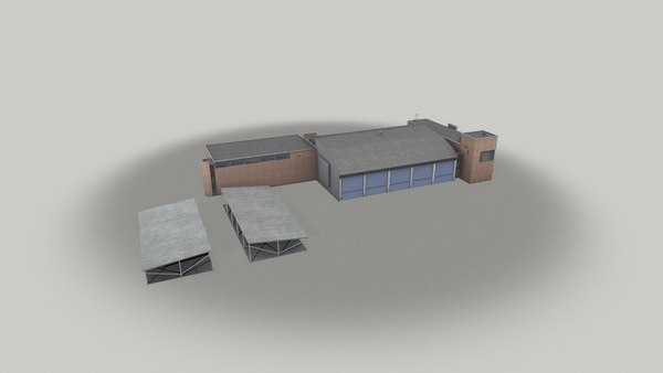 modelo 3d Cargo Brick Building Low Poly 3D Model - TurboSquid 2106165