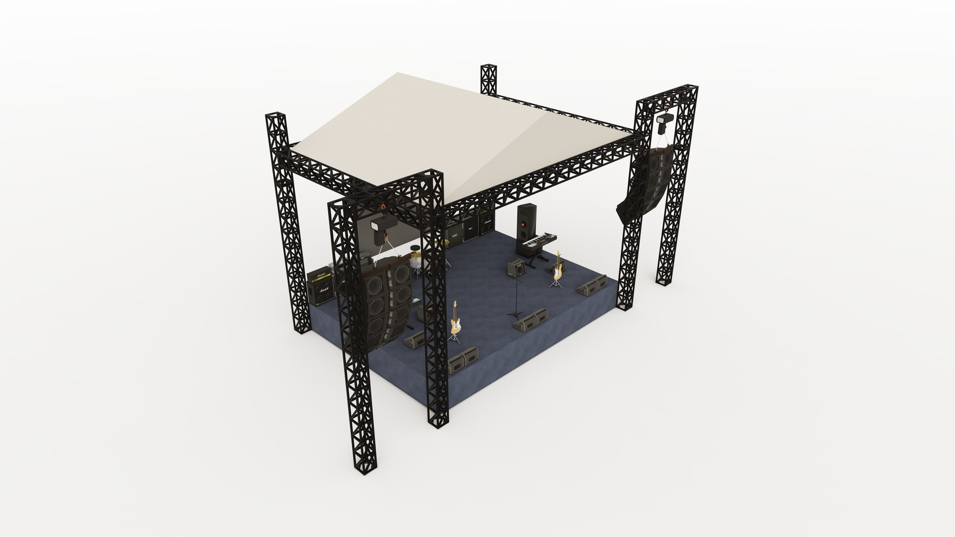 Stage Size 6x8 Rigging Base Led Screen Sound Line Array 3D - TurboSquid ...