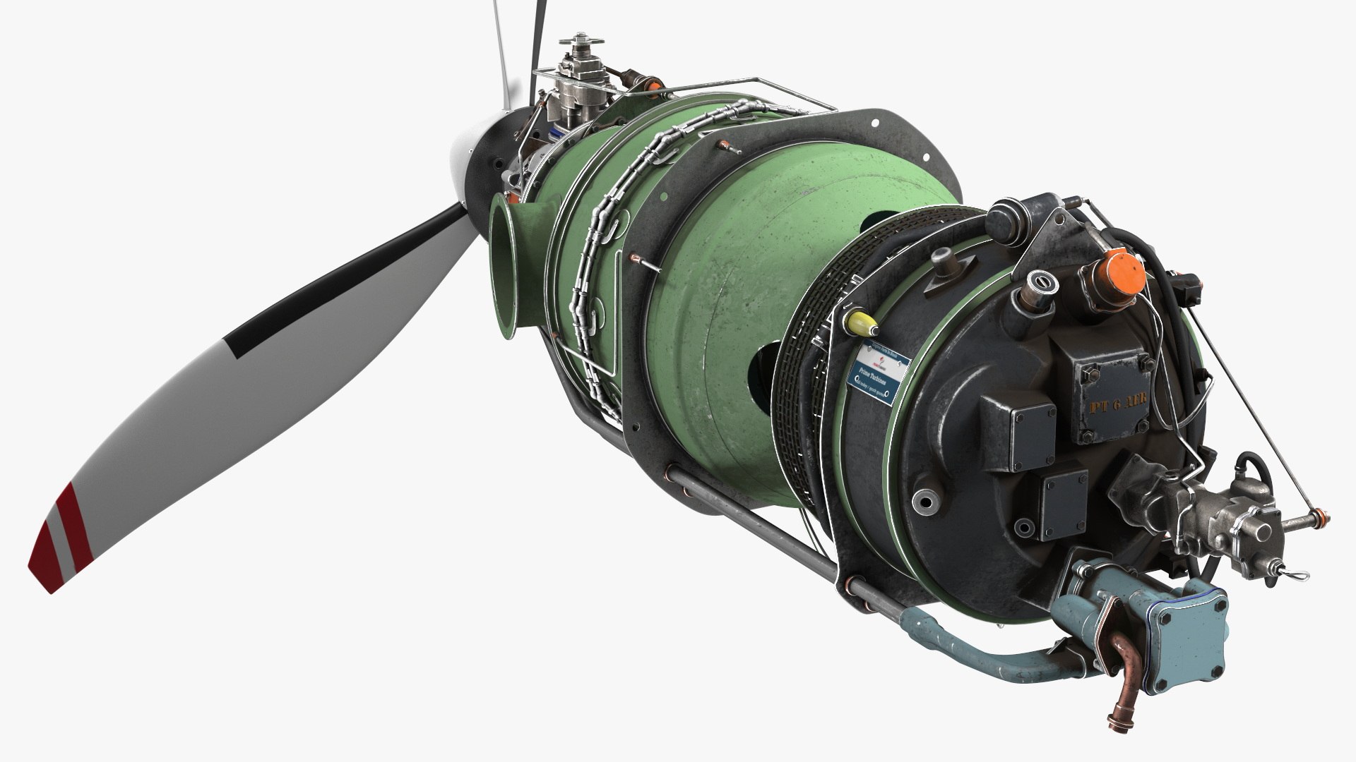 3D Aircraft Turboprop Engine Pratt and Whitney Canada PT6 - TurboSquid ...