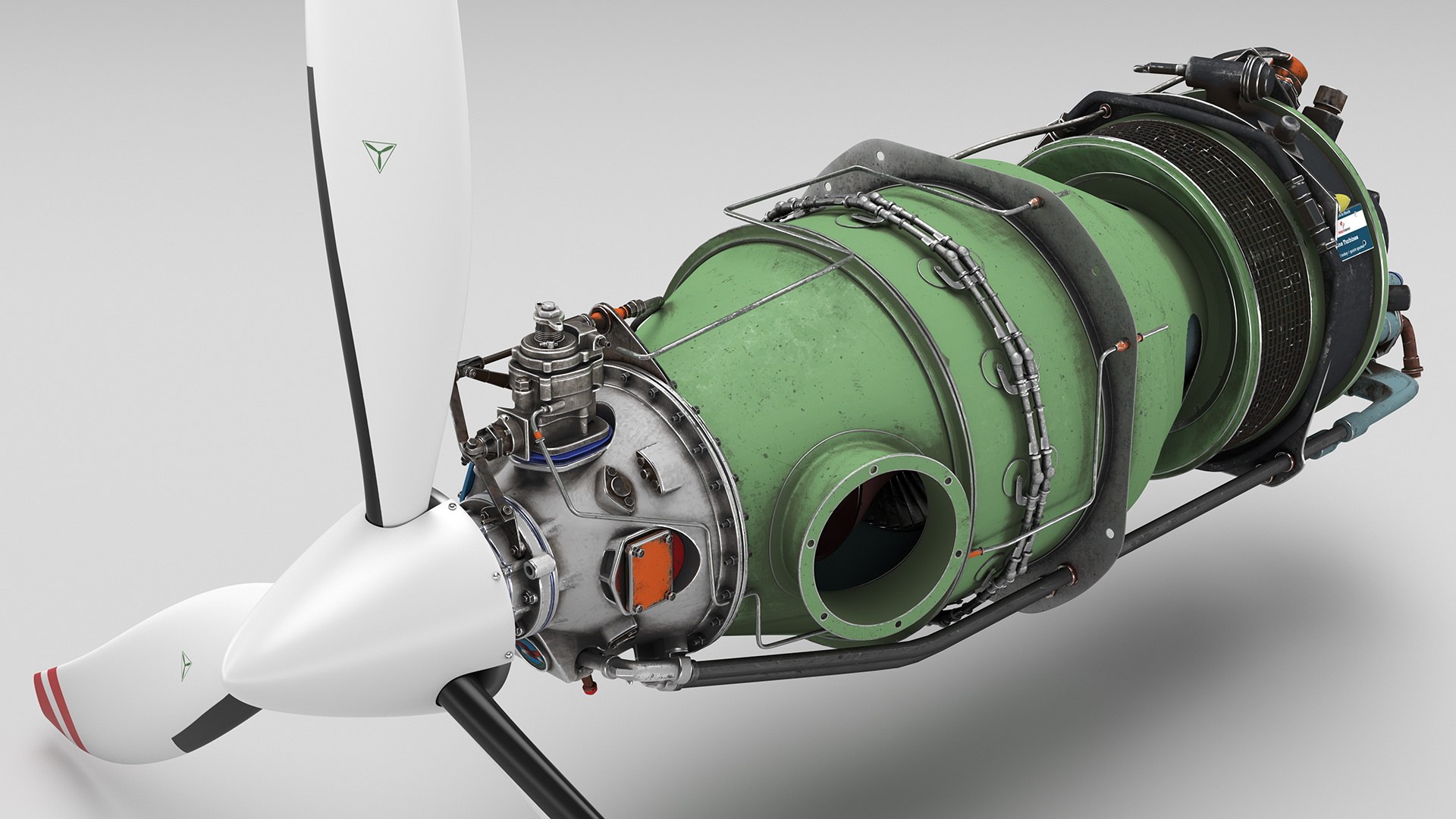 3D Aircraft Turboprop Engine Pratt and Whitney Canada PT6 - TurboSquid ...